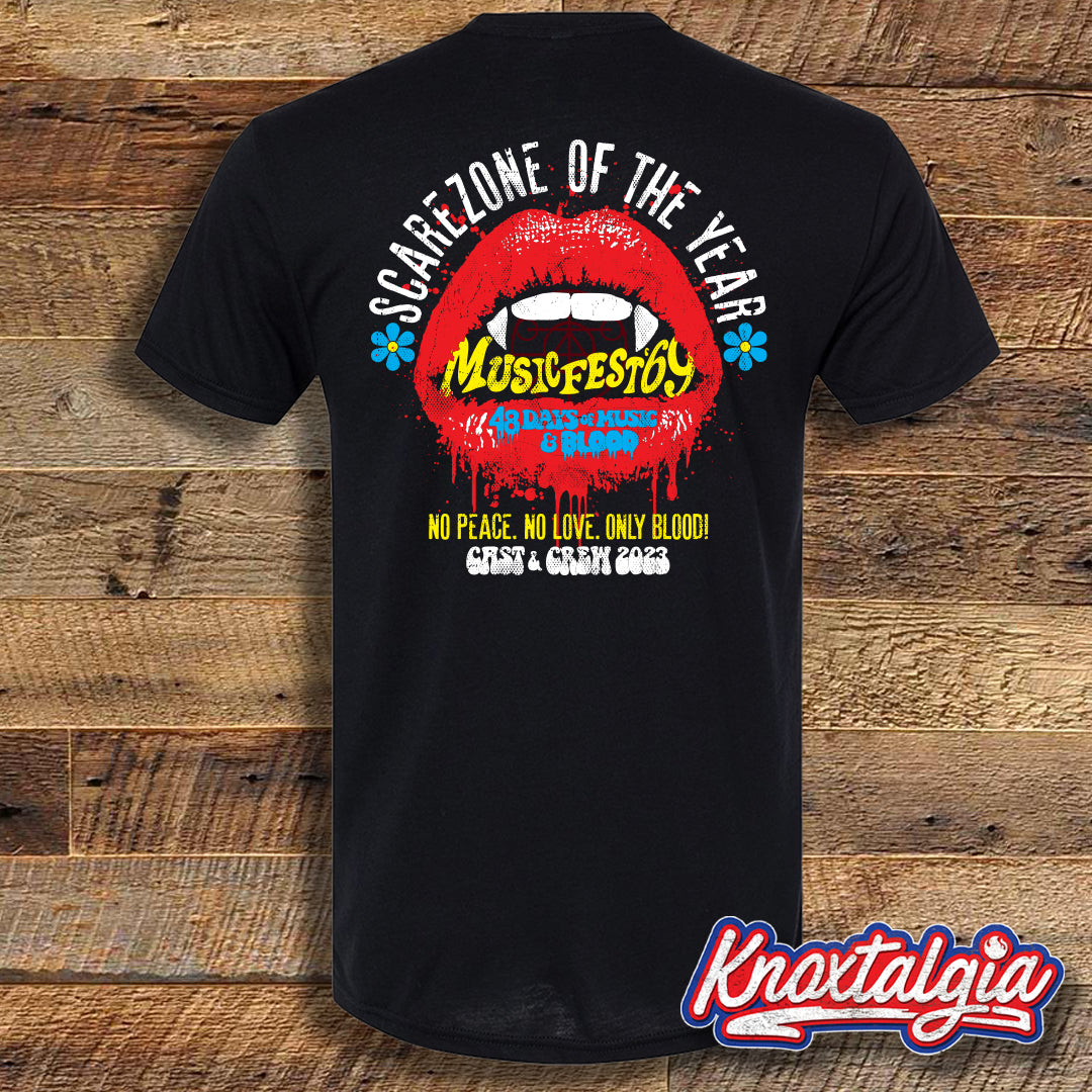 "Music Fest '69" (HHN Vamp '69)- Cast & Crew 2023 (Black) – Knoxtalgia